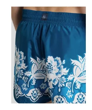 Etro Placed Floral Print Swim Shorts - Blue