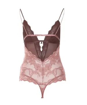 Patrizia Pepe Lace Cut-out Bodysuit - Pink