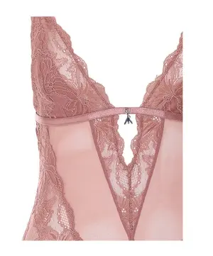 Patrizia Pepe Lace Cut-out Bodysuit - Pink