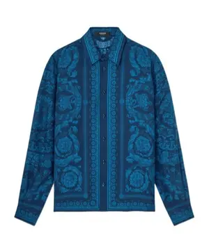 Versace Barocco-printed Long-sleeved Shirt