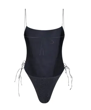 Oseree Lurex One-piece Swimsuit - Black