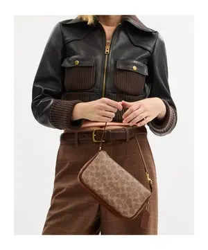 COACH Plaza Shoulder Bag - Brown