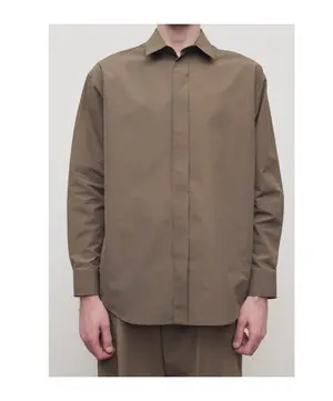 THE ROW Nilo Poplin Shirt - Nut Brown