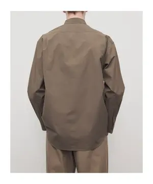 THE ROW Nilo Poplin Shirt - Nut Brown