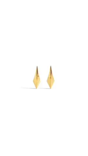 Alaïa Sculptural Pyramid Earrings With Logo Detail
