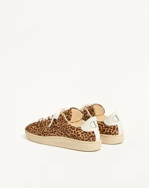 Valentino Garavani Leopard Print Lace-up Sneakers