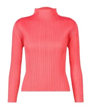 PLEATS PLEASE BY ISSEY MIYAKE Long Sleeve Mock Neck Top