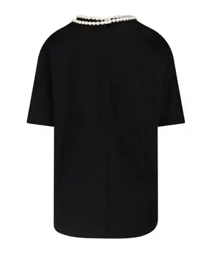 Junya Watanabe Short Sleeve Top With Pearl Embellishment