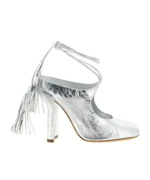 Dries Van Noten Laminated Tassel Mules