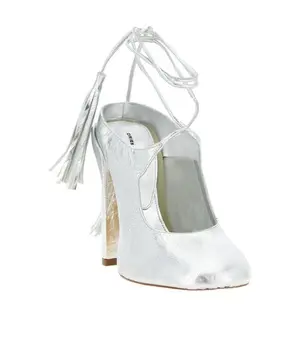 Dries Van Noten Laminated Tassel Mules