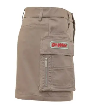 Off-White Logo Patch Mini Skirt - Gray