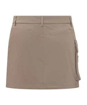 Off-White Logo Patch Mini Skirt - Gray