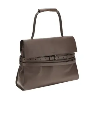Moschino Embossed Shoulder Bag - Brown