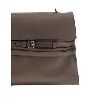 Moschino Embossed Shoulder Bag - Brown