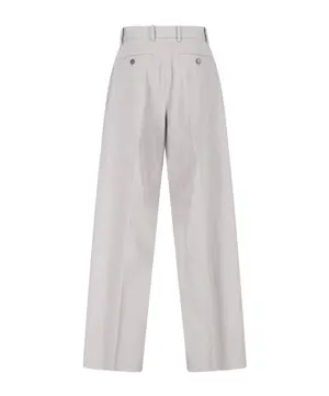 JIL SANDER Pleated Wide-leg Trousers - White