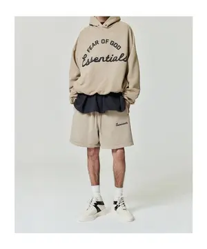 Fear Of God Logo Drawstring Shorts - Nude