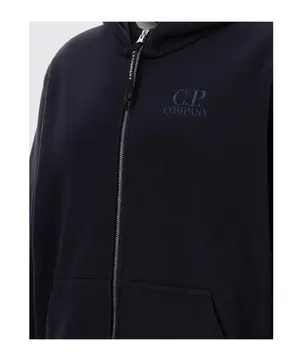 C.P. COMPANY Logo Zip-up Hoodie