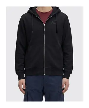 C.P. COMPANY Logo Zip-up Hoodie