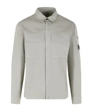 C.P. COMPANY Lens Button-up Overshirt - Gray