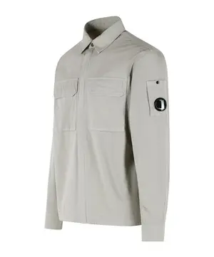 C.P. COMPANY Lens Button-up Overshirt - Gray
