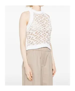 Peserico Open-knit Sleeveless Top