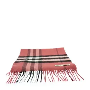 Burberry Plaid Detail Scarf - Red