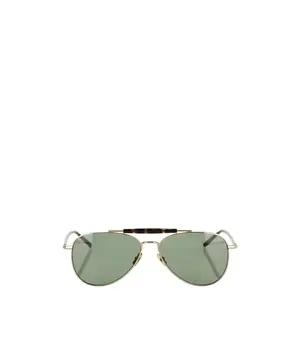 Saint Laurent Aviator Sunglasses With Full Rim - Green
