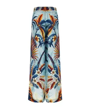 F.R.S FOR RESTLESS SLEEPERS Palm Print Wide-leg Trousers