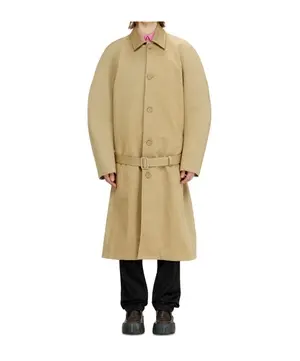 DIESEL® J-roun Cocoon Sleeve Belted Trench Coat - Light Brown