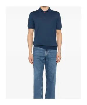 Kiton Short-sleeved Zip-up Polo Shirt