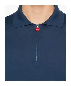 Kiton Short-sleeved Zip-up Polo Shirt