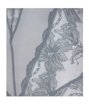 Patrizia Pepe Lace Sheer Bodysuit - Gray