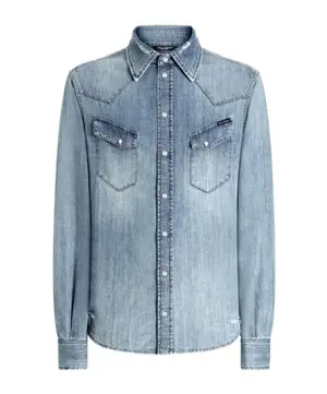 Dolce & Gabbana Dolce Gabbana Western Denim Shirt - Blue