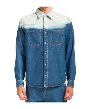 Marni Dip-dye Curved Hem Denim Shirt