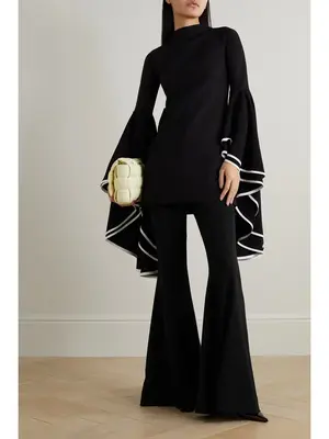 Proenza Schouler Stretch Crepe Flare Trousers