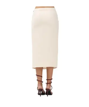 Patrizia Pepe Midi Skirt With Drawstring Detail