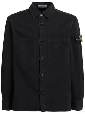 Stone Island Vintage Effect Cotton Shirt - Nude
