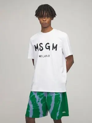 MSGM Logo Printed T-shirt
