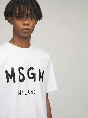 MSGM Logo Printed T-shirt