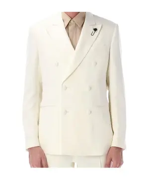 LARDINI Soiree Double-breasted Blazer - Ivory
