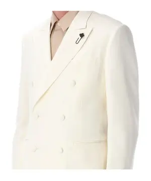 LARDINI Soiree Double-breasted Blazer - Ivory