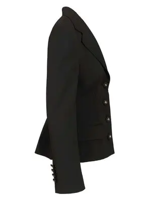 Dolce & Gabbana Fitted Blazer With Notched Lapel - Black