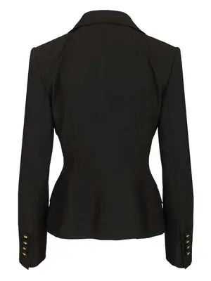 Dolce & Gabbana Fitted Blazer With Notched Lapel - Black