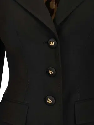 Dolce & Gabbana Fitted Blazer With Notched Lapel - Black