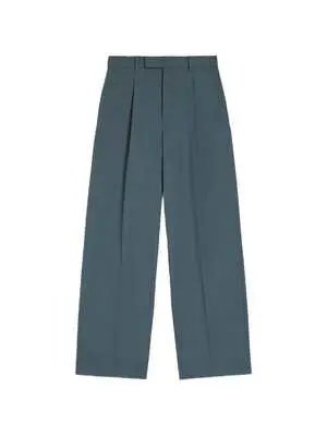 JIL SANDER Pleated Wide-leg Trousers - Sea-blue