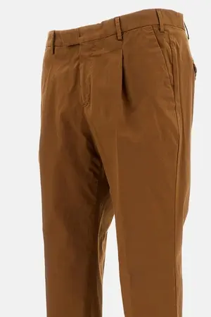PT TORINO Pleated Tailored Trousers - Dark Brown