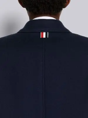 Thom Browne Double-breasted Overcoat With Striped Trim
