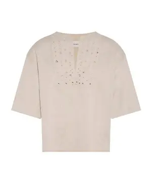 YVES SALOMON Short Sleeve Top - Off White