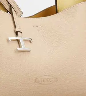 TOD'S Logo Embossed Mini Crossbody Bag - Nude