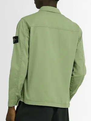 Stone Island Stretch Cotton Twill Shirt - Black